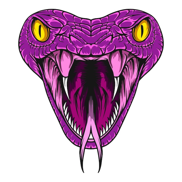 Ferocious Purple Viper with Piercing Amber Eyes | Jiffy Designs