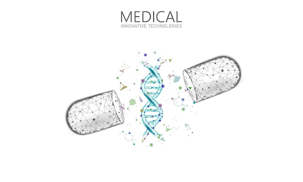 Interconnected DNA Strands and Molecular Structures in Medical Science ...