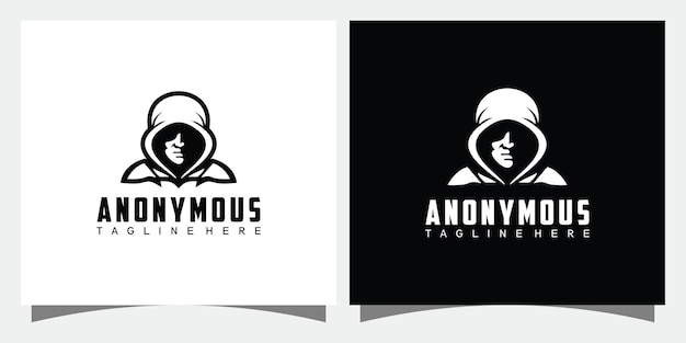 Mysterious Hooded Figure Logo with Tagline in Minimalist Style | Jiffy ...