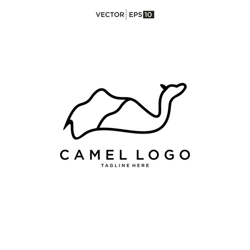 Desert Camel Logo Vector Design Template | Jiffy Designs