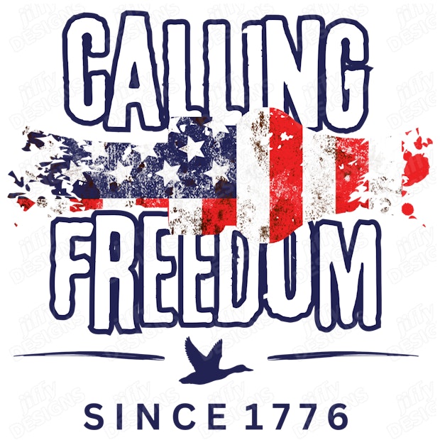 'Calling Freedom Since 1776' Patriotic American Flag Inspired ...