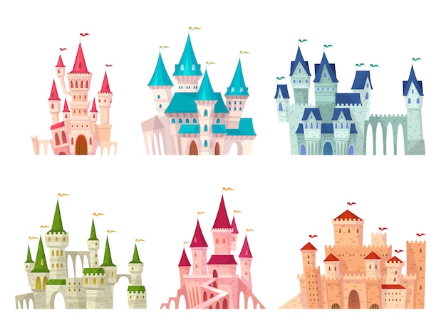 Whimsical Castles and Towers in Vibrant Fairy Tale Landscapes | Jiffy ...