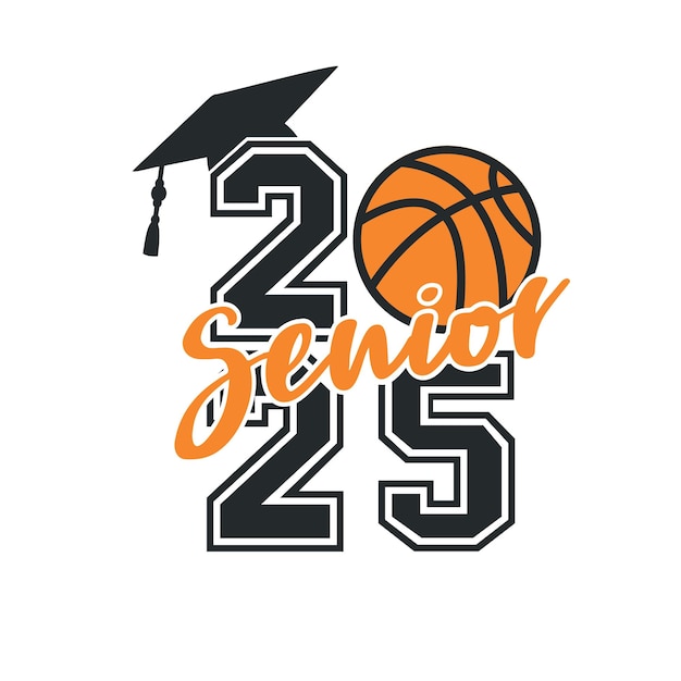 Vibrant Basketball and Graduation Cap Graphic Design | Jiffy Designs