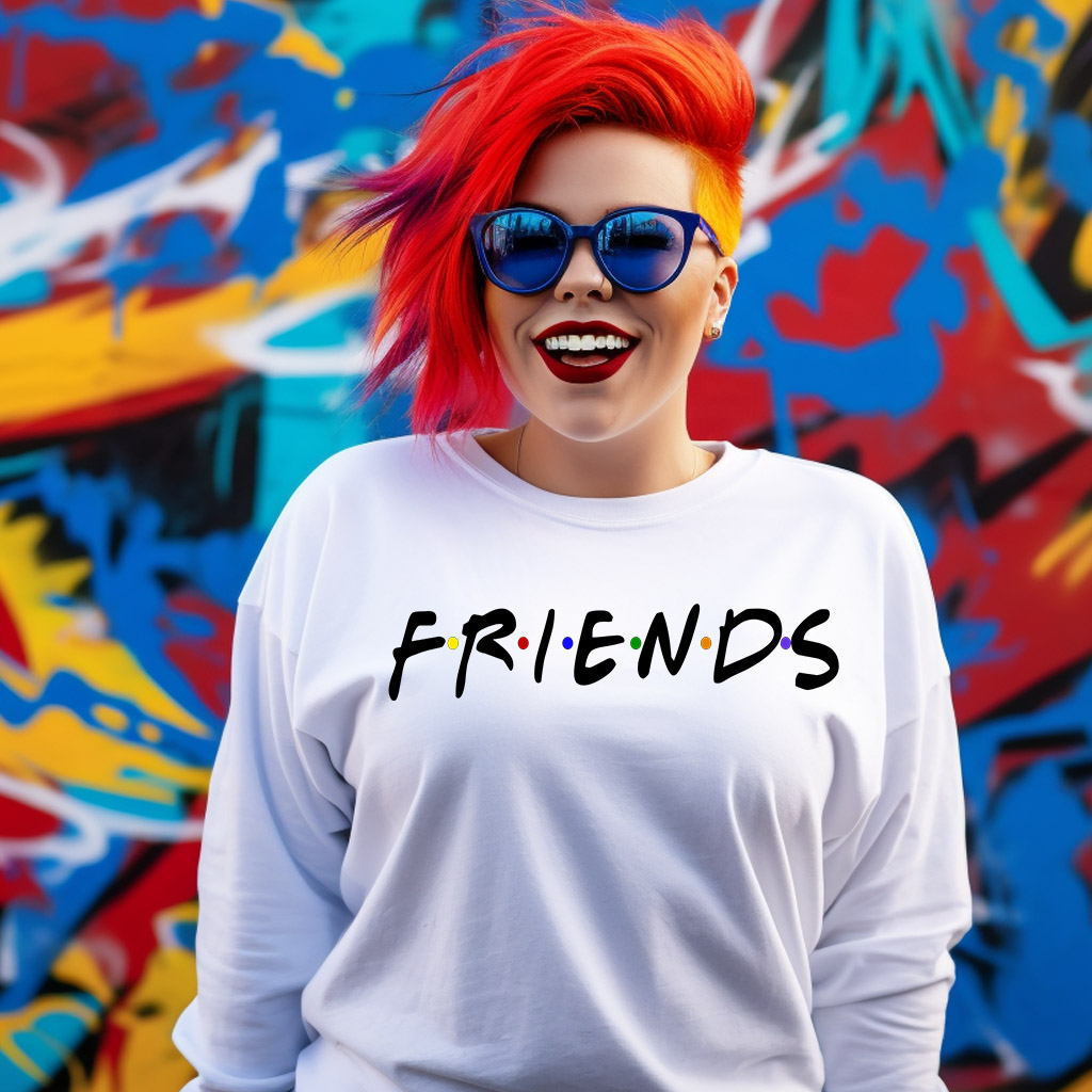 'Friends' Iconic Typography with Colorful Dots Between Letters | Jiffy ...