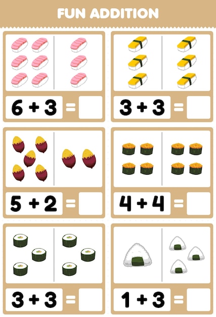 Delightful Addition Practice with Vibrant Food Illustrations | Jiffy ...