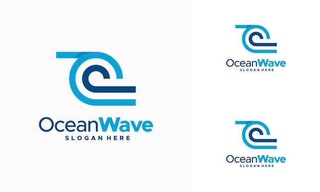 Elegant Ocean Wave Logo with Customizable Slogan | Jiffy Designs