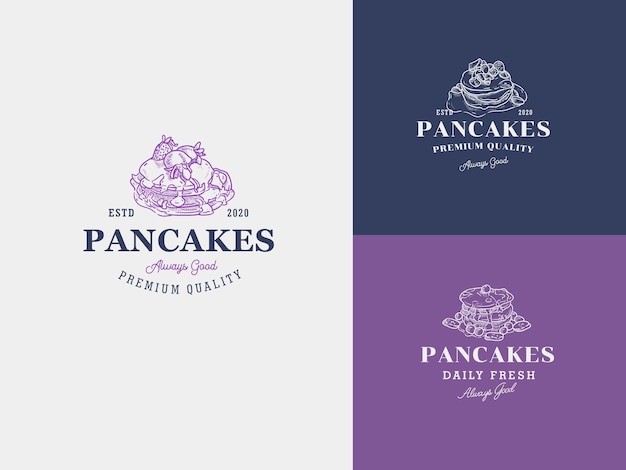 Delectable Pancakes Logo Design with Vintage Flair | Jiffy Designs