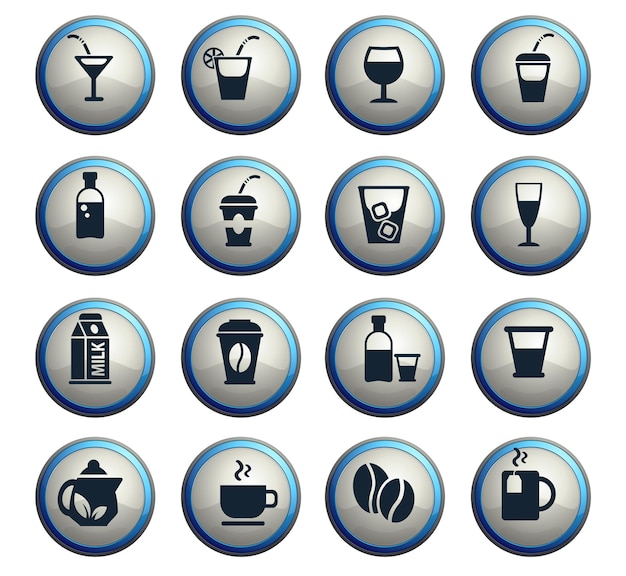 Diverse Collection of Beverage and Drinkware Icons | Jiffy Designs