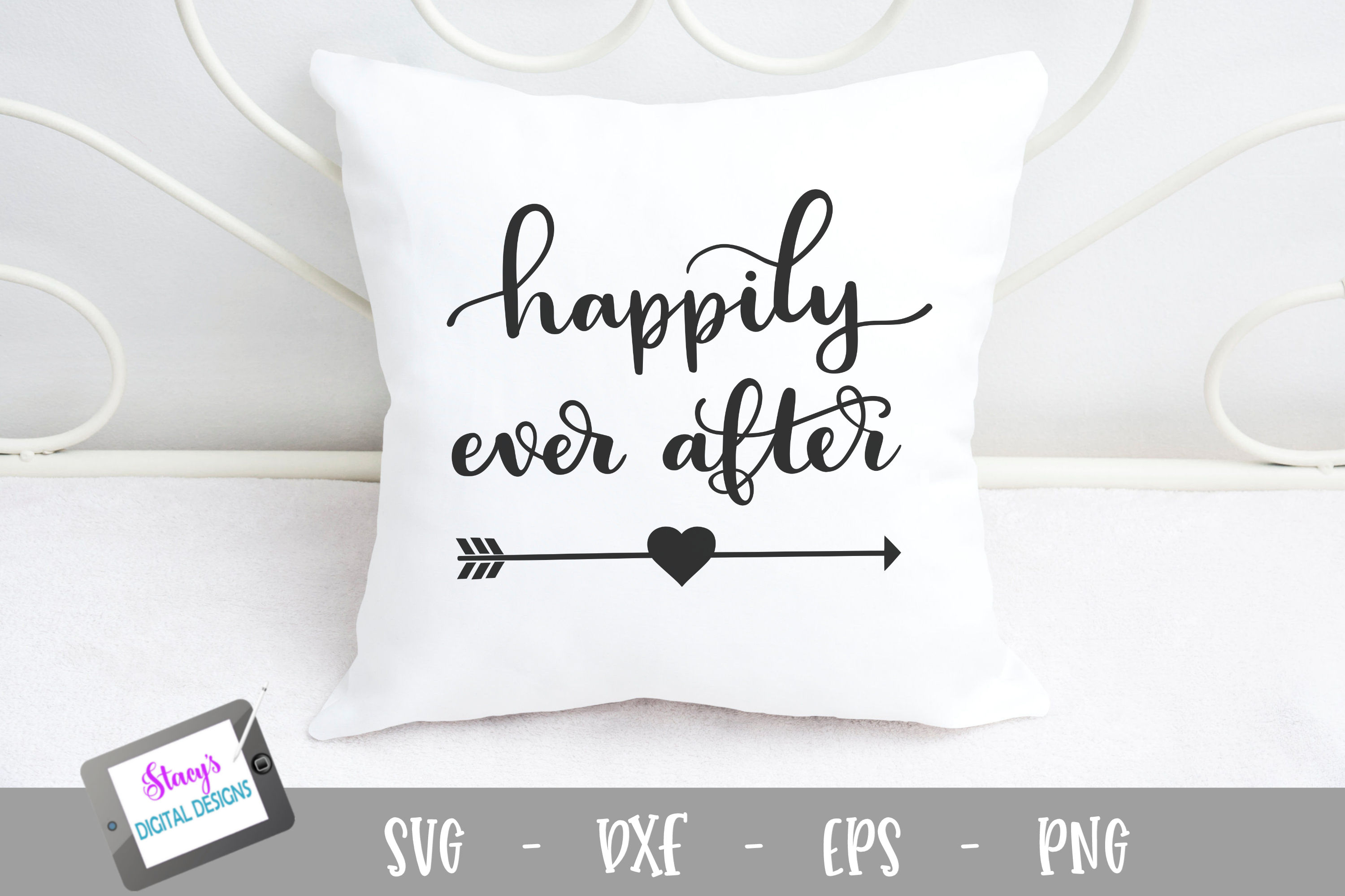 'Happily Ever After' Elegant Script with Charming Heart Arrow | Jiffy ...