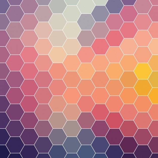 Vibrant Hexagonal Pattern in Warm and Cool Gradients | Jiffy Designs