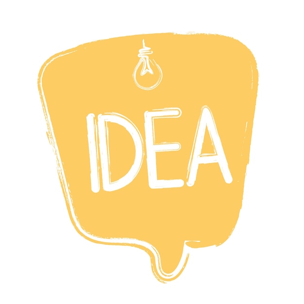 Vibrant Yellow Idea Bubble with Glowing Light Bulb | Jiffy Designs