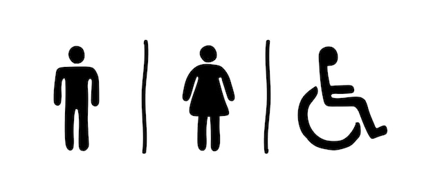 Inclusive Restroom Symbols: Accessibility and Equality Icons | Jiffy ...