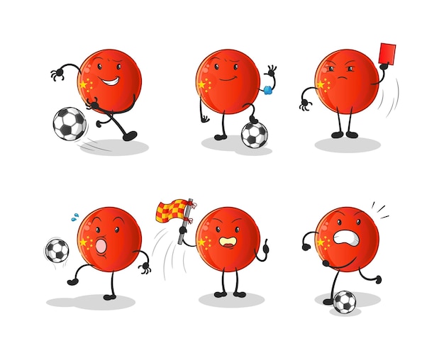 Vibrant Soccer Ball Characters in Playful Poses | Jiffy Designs