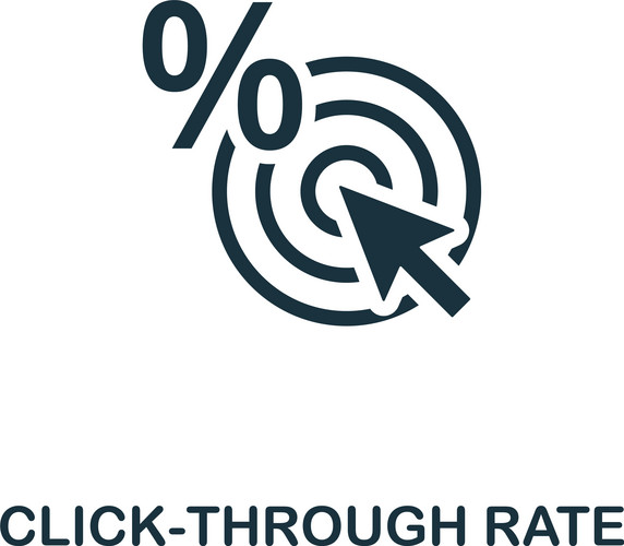 Click Through Rate Icon. Simple Element From Affiliate Marketing ...