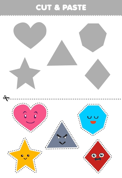 Vibrant Geometric Shapes and Expressive Faces in a Cut-and-Paste ...