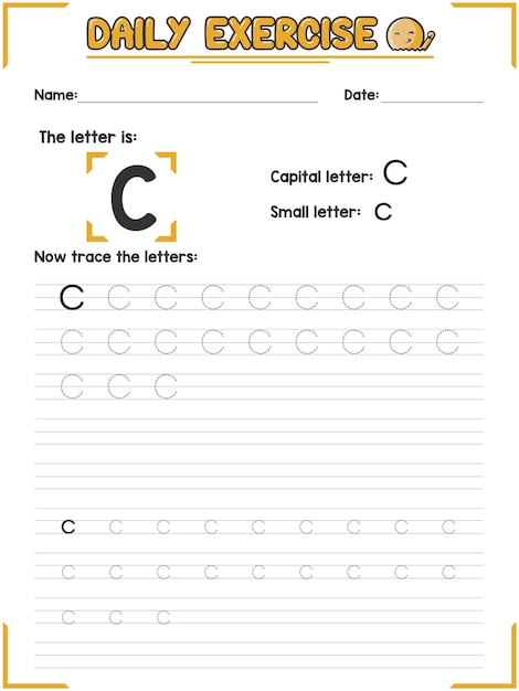 Handwriting Practice with Uppercase and Lowercase Letter C | Jiffy Designs