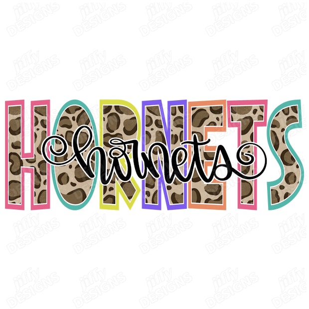 'Howlets' Colorful Leopard Print Letters with Cursive Script Accent ...