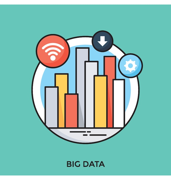 Stylized Big Data Analytics Illustration With Wireless Connectivity 8262