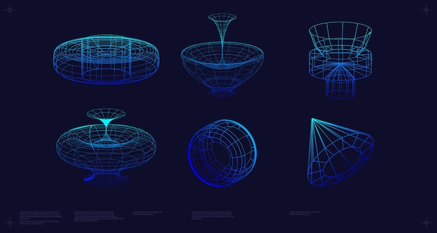 Futuristic Wireframe Sculptures: Minimalist Abstract Art | Jiffy Designs
