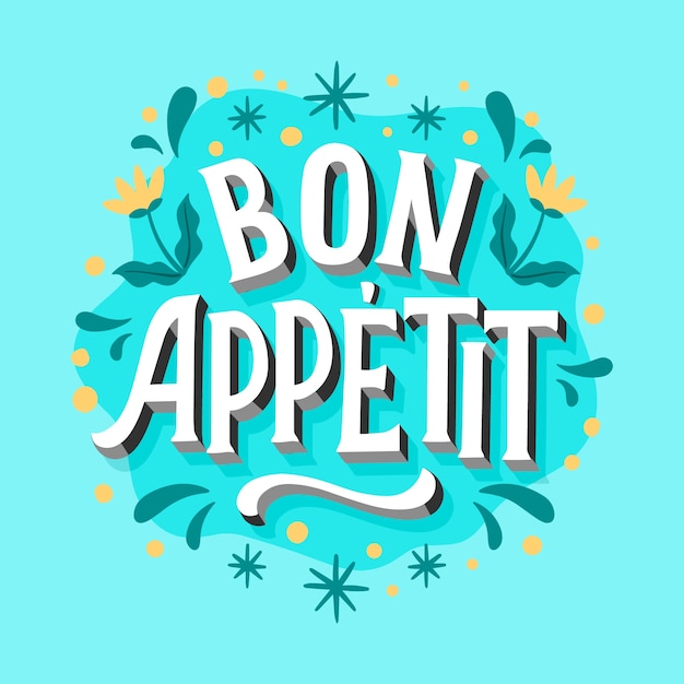 Vibrant and Whimsical 'Bon Appetit' Lettering Design | Jiffy Designs