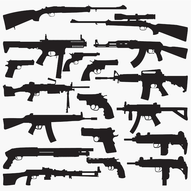 Diverse Armory of Firearms: Pistols, Rifles, and Assault Weapons ...