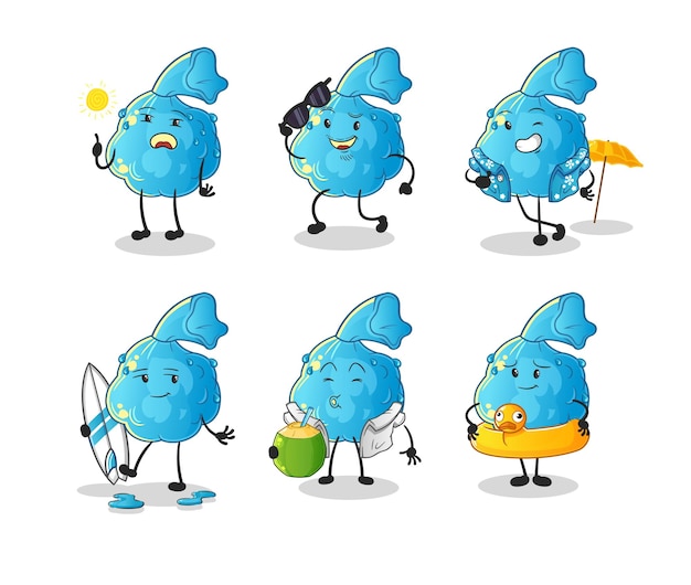 Delightful Collection of Whimsical Blue Mascot Characters | Jiffy Designs