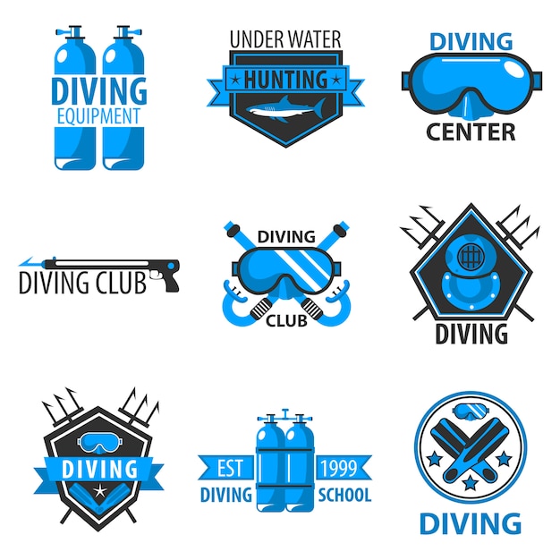 Vibrant Underwater Adventure Emblem Collection | Jiffy Designs
