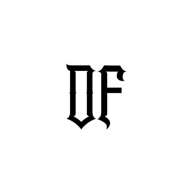 Striking Black and White Gothic-Style Monogram | Jiffy Designs