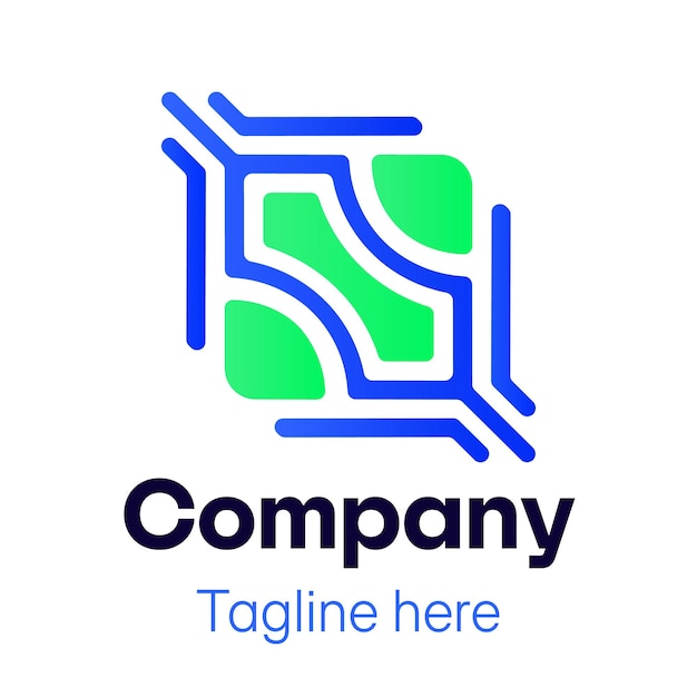 Vibrant Geometric Logo with Flowing Shapes and Tagline | Jiffy Designs