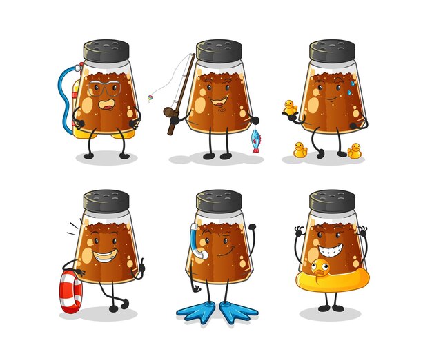 Charming Honey Jar Characters in Diverse Poses and Activities | Jiffy ...
