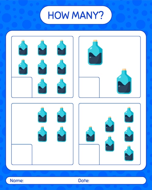 Counting Bottles: A Playful Collection of Teal Containers | Jiffy Designs