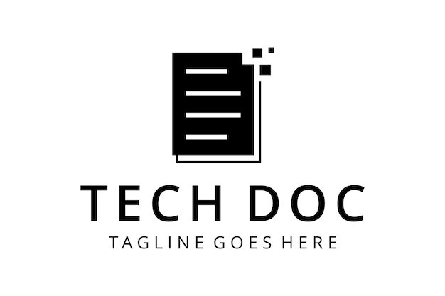 Modern Minimalist Tech Document Logo with Sleek Typography | Jiffy Designs