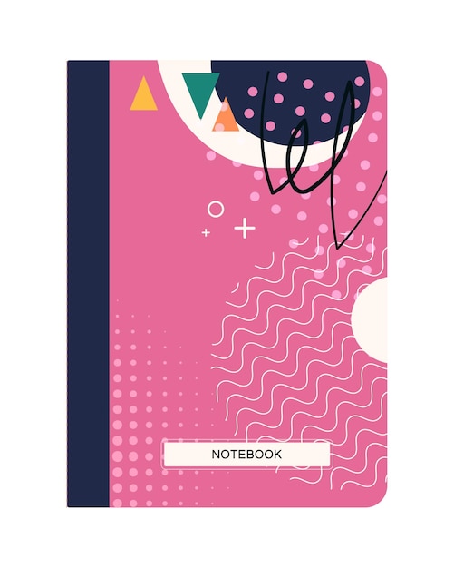 Vibrant Abstract Geometric Notebook Cover Design | Jiffy Designs