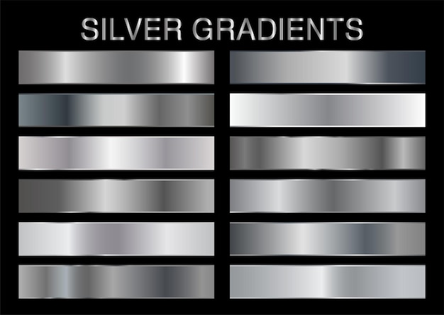 Shimmering Silver Metallic Gradients with Elegant Textures | Jiffy Designs
