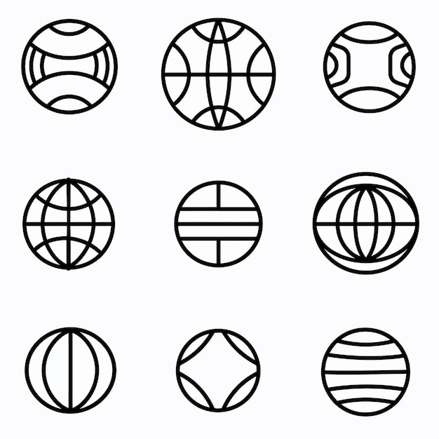 Versatile Collection of Geometric Sphere Icons for Diverse Applications ...