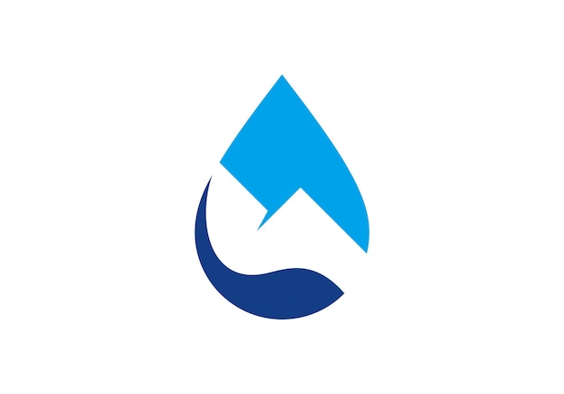 Elegant Teardrop Symbol with Minimalist Blue Gradient Design | Jiffy ...
