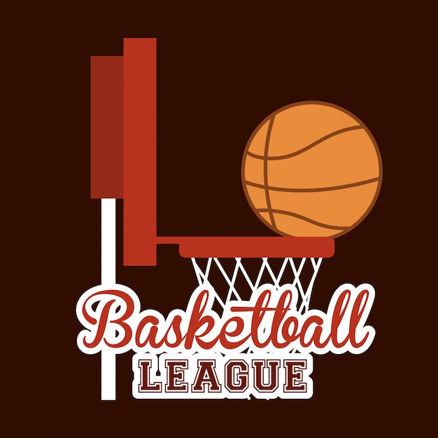 Vibrant Basketball League Logo with Hoop and Ball | Jiffy Designs
