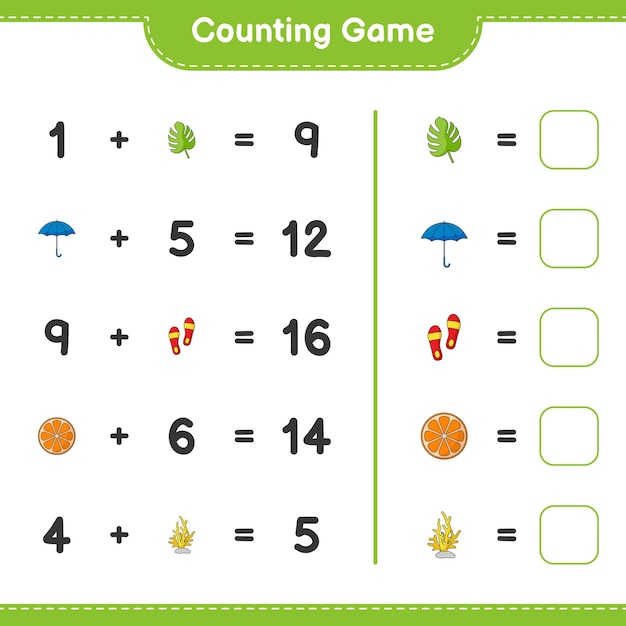 Engaging Math Counting Game with Vibrant Nature Elements | Jiffy Designs
