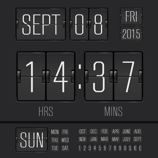 Retro Digital Clock with Day, Date, and Time Display | Jiffy Designs