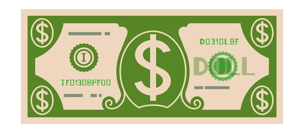 Vintage Dollar Bill Illustration with Ornate Design Elements | Jiffy ...