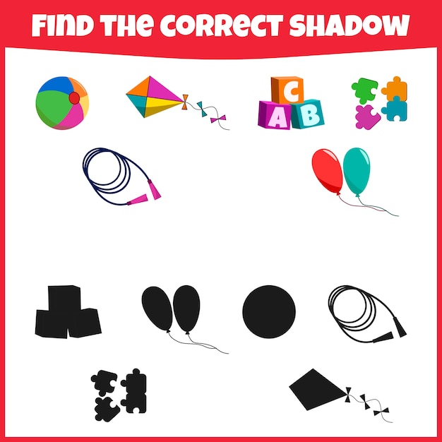 Vibrant Shapes and Objects: Find the Matching Shadows | Jiffy Designs