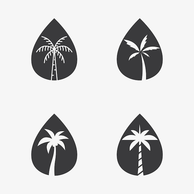 Versatile Palm Tree Silhouettes in Teardrop Shapes | Jiffy Designs