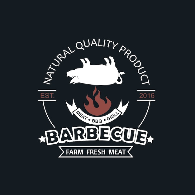 Rustic Barbecue Farm Fresh Meat Logo Design | Jiffy Designs