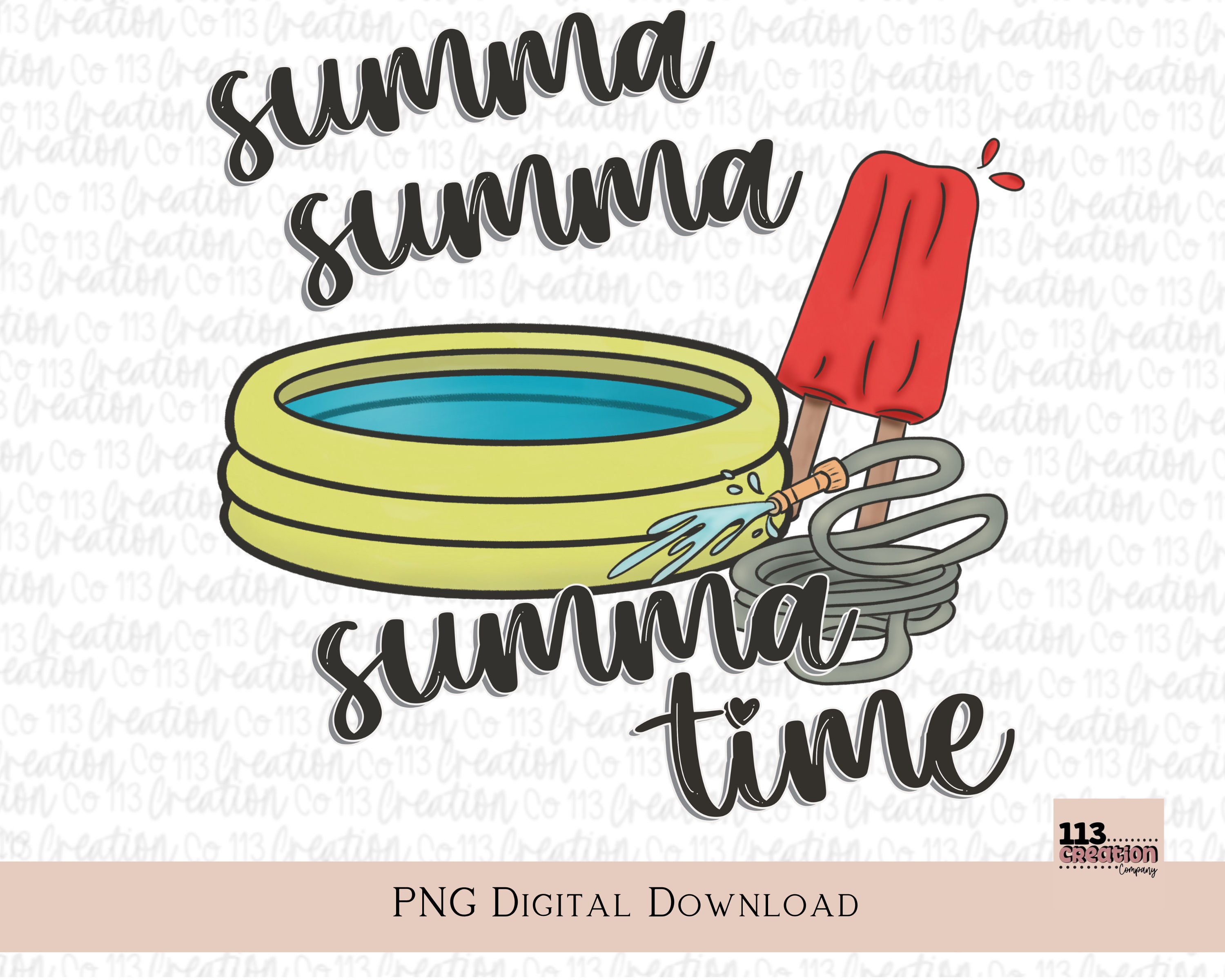 Retro Summer png, summa summa time design, backyard fun, 90s style ...