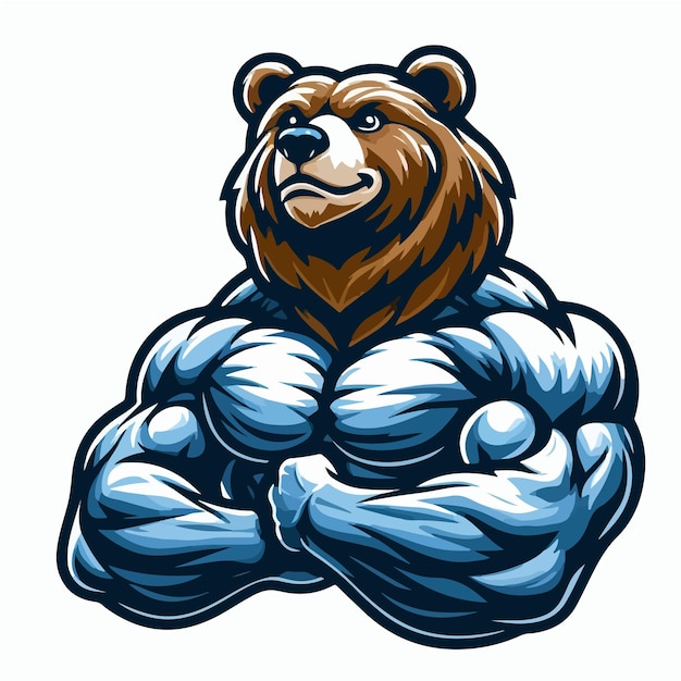 Powerful Grizzly Bear with Muscular Physique and Fierce Expression ...