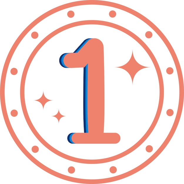 Vibrant Polka Dot Celebration Number One Icon | Jiffy Designs