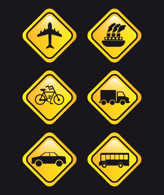 Diverse Collection of Transportation-Themed Caution Signs | Jiffy Designs