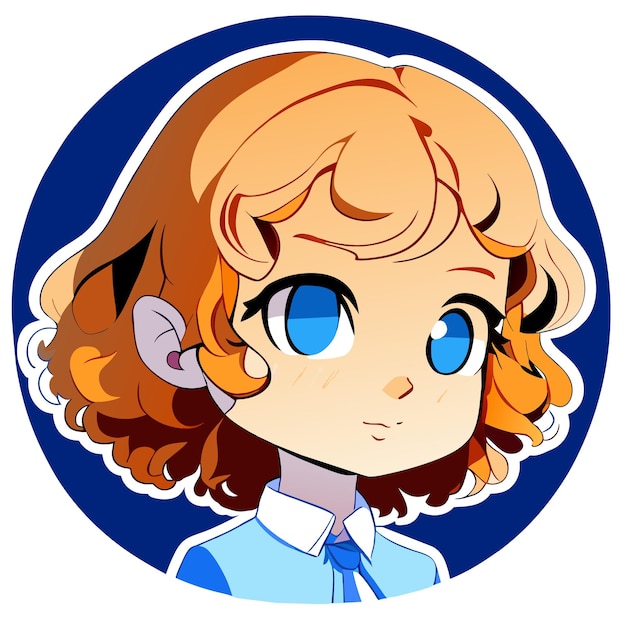 Charming Anime-Style Portrait of a Smiling Girl | Jiffy Designs