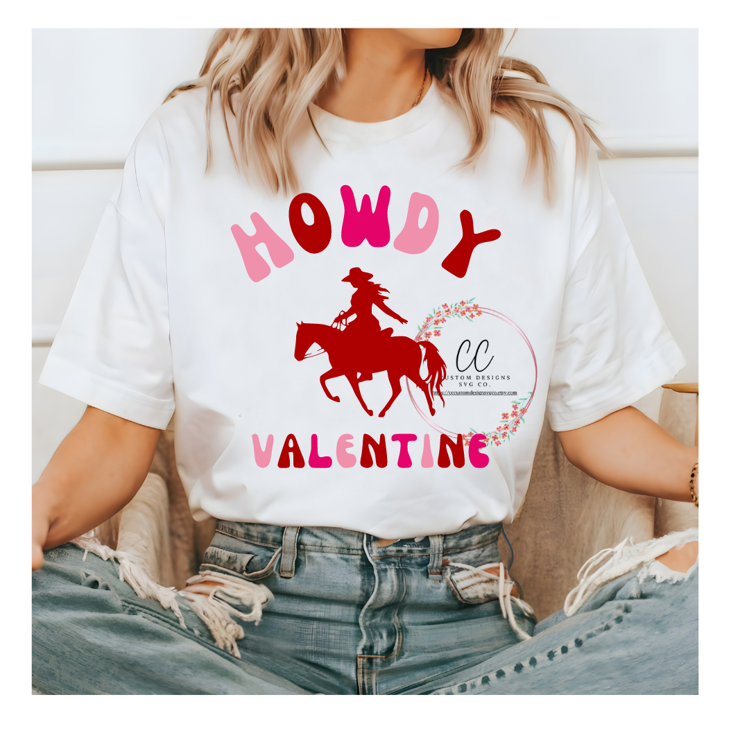 Western Cowgirl Valentine Svg, Western Howdy Valentine Svg, Cowgirl ...