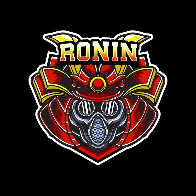 Striking Ronin Warrior Mask with Bold Graphics | Jiffy Designs